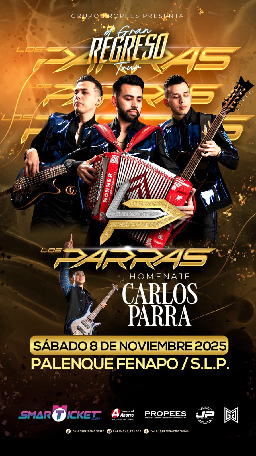 Los Parras se presentarán en SLP con su gira “El Gran Regreso Tour”